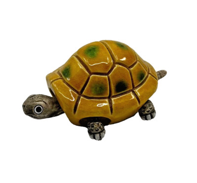 Vintage Ceramic Wiggling Turtle Tan with Green Spots New Old Stock LEPS ...