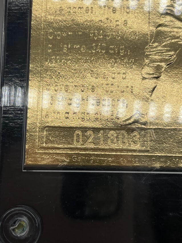 Lou Gehrig 1994 Golden Legends 22kt Gold Plated Card New York Yankees ...