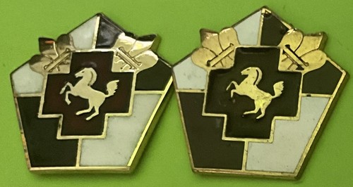 Pair of US Army 5th Medical Command Unit Crest | eBay