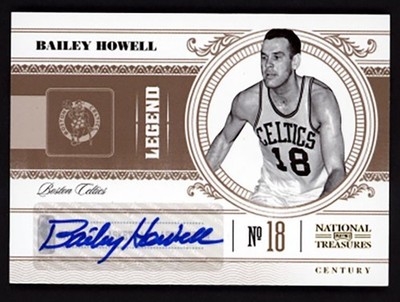 2011 National Treasures Basketball Bailey Howell Legend Auto /99 Boston ...