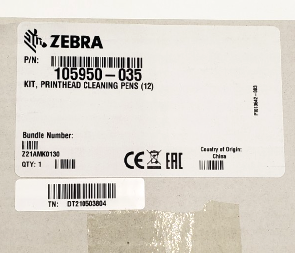 New 12-Pack Zebra 105950-035 Thermal Printhead Cleaning Pens - 60 Day ...