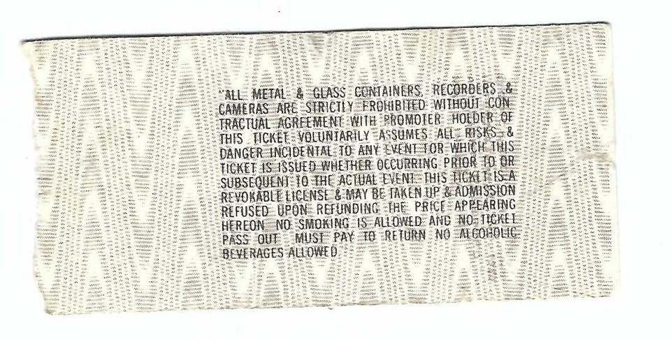 1979 TED NUGENT ROCK BAND CONCERT TICKET STUB BATON ROUGE LOUISIANA ...