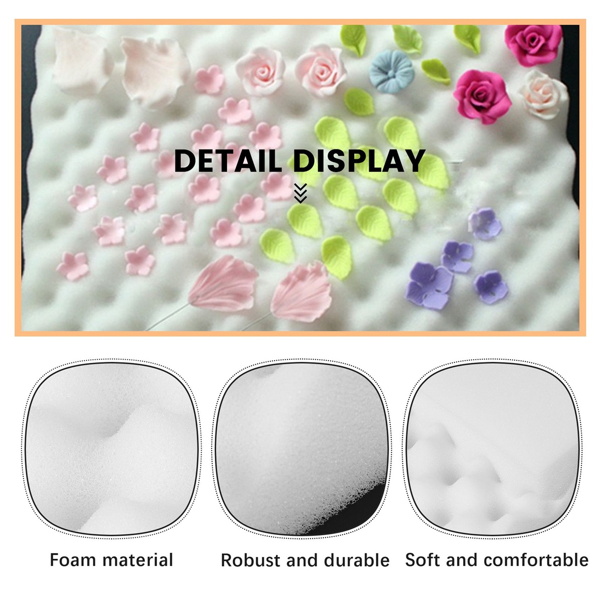 2 Pcs Baking Fondant Flowers Sponges Dry Flower Shaped Fondant Tools ...