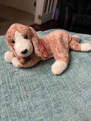 Ty Beanie Baby SNIFFER the Beagle Dog Resting Cocoa Brown White 2000 ...