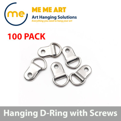 100 x Hanging D Ring Picture Frame Hangers w/ screws | eBay Australia
