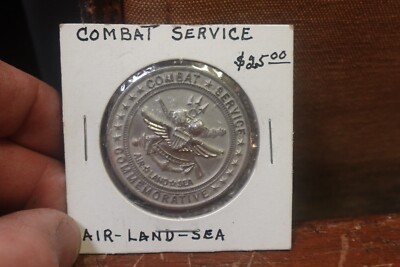 Combat Service Commemorative Silver Challenge Coin | eBay