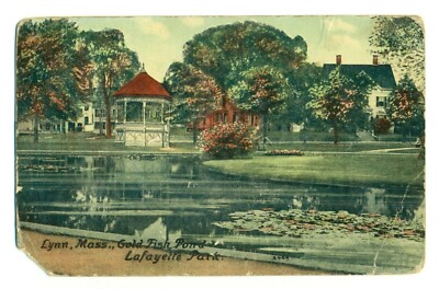 Postcard Gold Fish Pond Lafayette Park, Lynn, Massachusetts FCP. | eBay