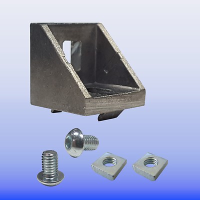 Winkel 20 Nut6 Bosch Raster Profil 20 mit Befestigung M5 Gewindeplatte ...