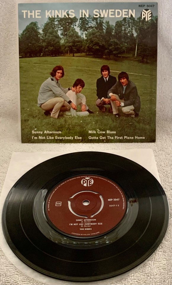 KINKS "THE KINKS IN SWEDEN" SUPER-RARE 1966 ORIGINAL SWEDISH EP WITH ...
