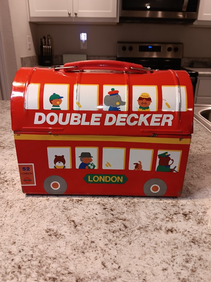 1985 Double Decker Japanese Lunch Box - No Thermos * Vintage * Lunchbox ...