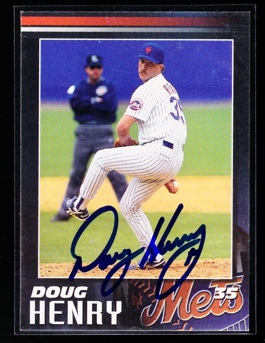 1996 Kahn’s Doug Henry New York Mets Signed Autograph Baseball Card | eBay