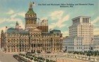 Postcard City Hall Municipal Building and Memorial Plaza Baltimore ...