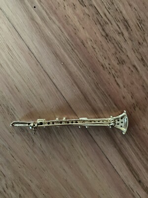 LADIES CUTE GOLDEN CLARINET BROOCH- 6.5cm | eBay Australia
