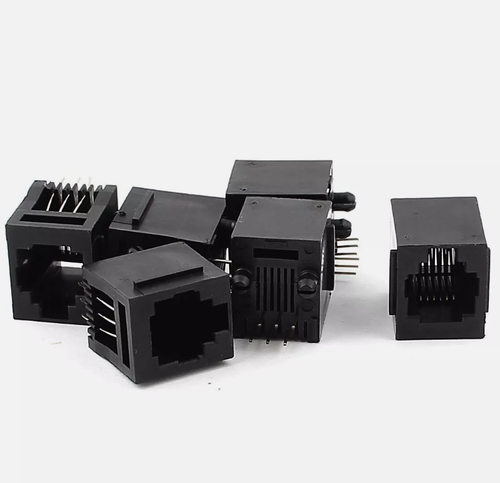 RJ11 Vertical Telephone Socket Connector Crystal Plug Female Socket 52 ...