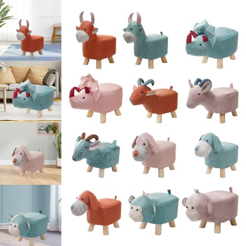 Footrest Ottoman Cartoon Animal Footstool for Bedroom, Guest Room ...
