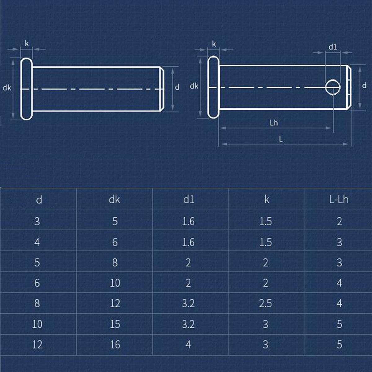 Clevis Pin Link Hinge Rotate A2 Stainless Steel Hole Pin Sailing M3 M4 ...