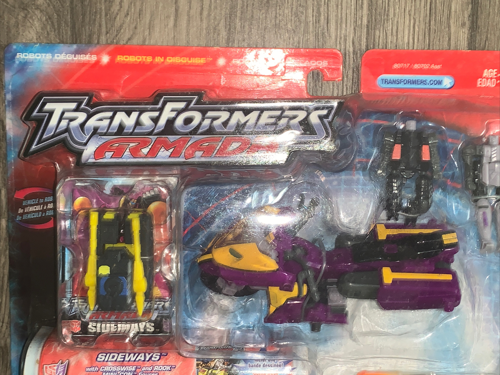 NEW 2001 Transformers Armada Sideways w/ Crosswise & Rook mini cons ...