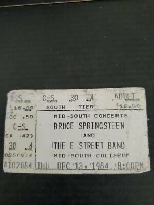Bruce Springsteen Concert Ticket Stub 1984 | eBay