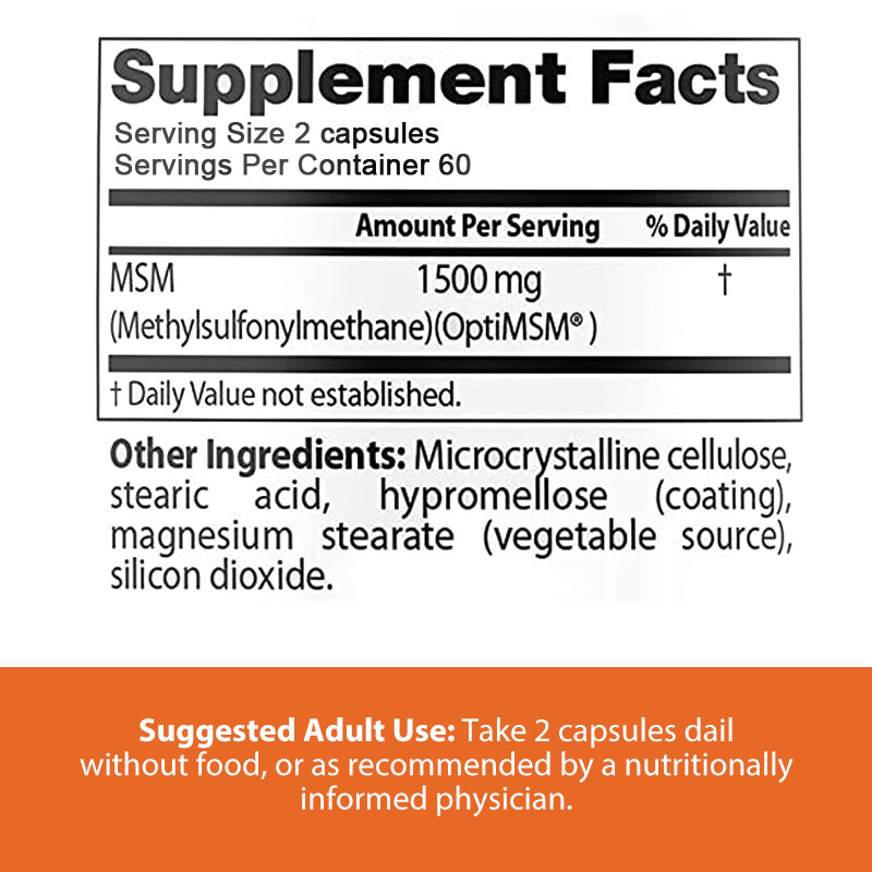 MSM Methylsulfonylmethane - Joint Support Supplements, Relieve ...