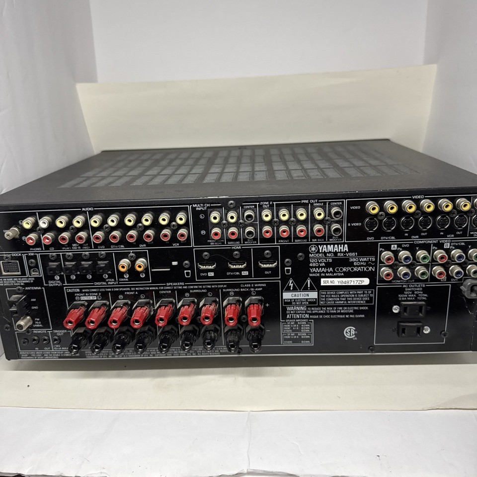 Yamaha RX-V661 Natural Sound 7.1 Channel 560W HDMI Dolby Digital AV ...