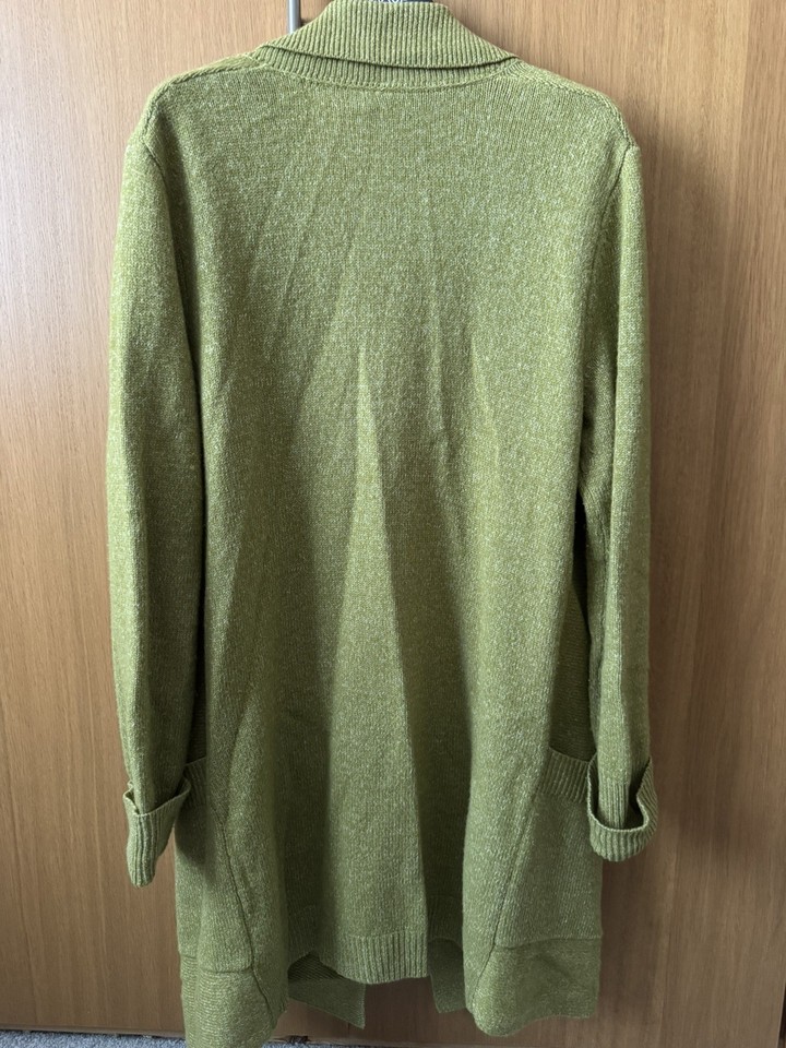 Women’s Green White Stuff Long Cardigan Size UK 14 Excellent Condition ...