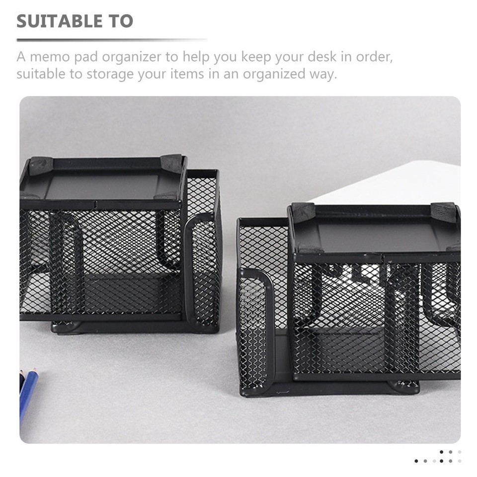 2Pcs Memo Papers Holder Desktop Notepad Dispenser Mesh Notepad Holder ...