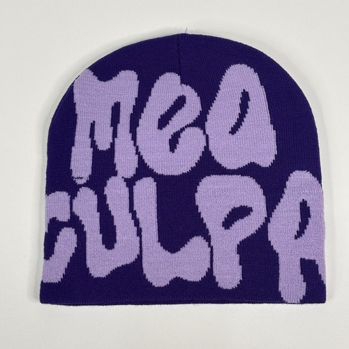MEA CULPA Beanie Purple Beanies Soft Hat Skull Cap 2024 OSFM | eBay