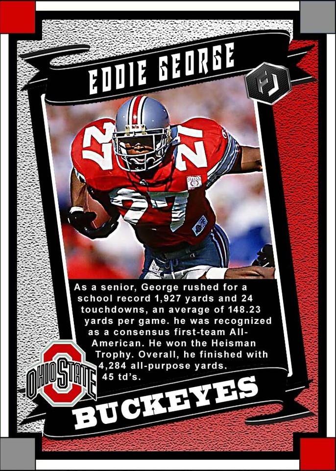 ACEO EDDIE GEORGE OHIO STATE BUCKEYES CUSTOM HAND MADE ART CARD | eBay