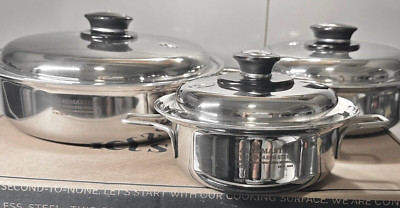 Saladmaster Cookware 316Titanium Stainless Steel Set 1 Qt., 9in, 11in ...
