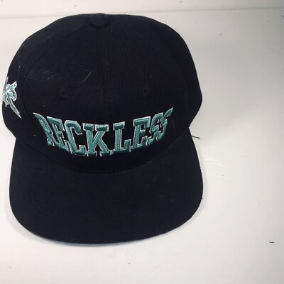 Young & Reckless Hat Cap SNAPBACK Ball Cap Black with Turquoise ...