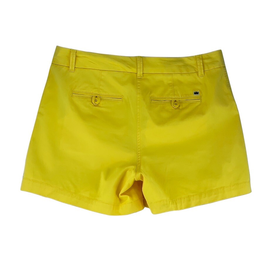 CROWN & IVY Shorts Style Caroline Chino Yellow Shorties Women's Size 6 ...