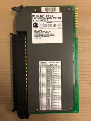 ALLEN BRADLEY 1771-OW16 B ELECTROMECHANICAL CONTACT OUTPUT MODULE ...