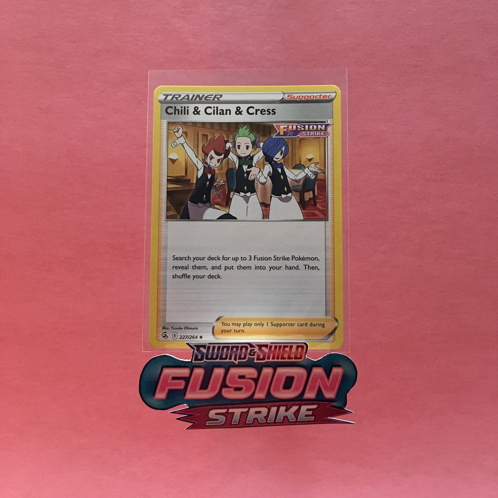Chili & Cilan & Cress 227/264 Fusion Strike Pokemon TCG Card M/NM Pack ...