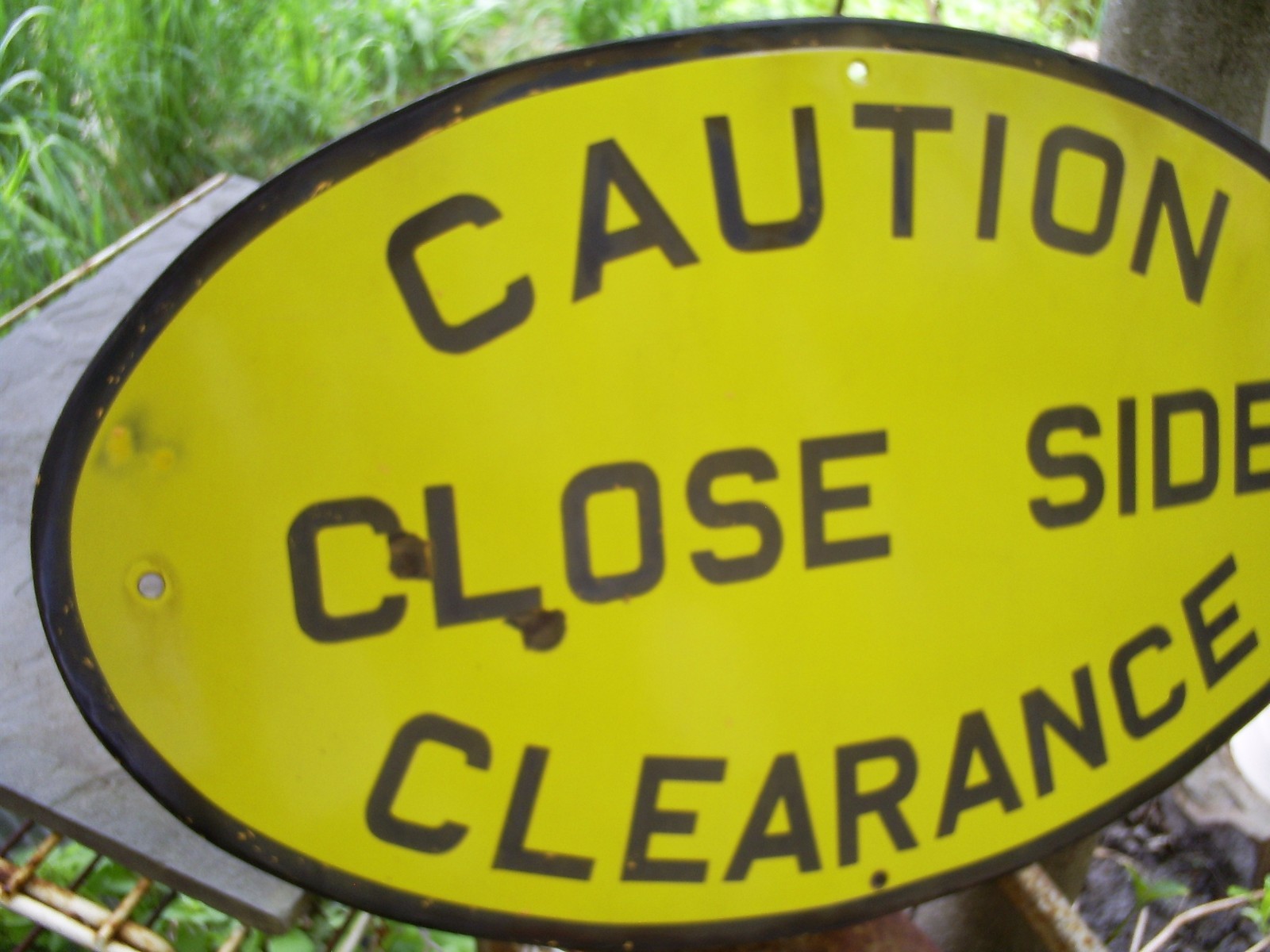 Vintage Railroad Train Station Oval Porcelain Metal Sign 24" x 14 ...