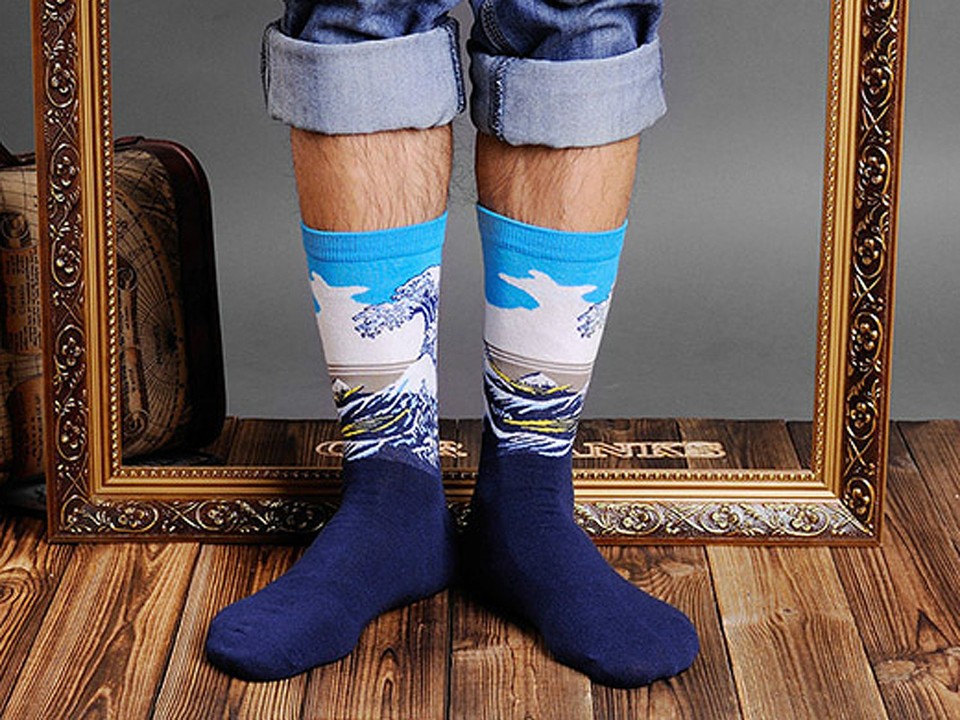 Famous Painting Socks Funky Quirky Unique Hipster Style Designs EU38-41 ...