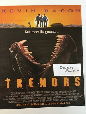 Kevin Bacon Tremors Movie 1990 Vintage Promotional Print Ad | eBay