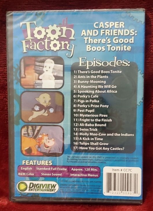 TOON FACTORY CASPER AND FRIENDS THERE'S GOOD BOOS TONITE DVD | eBay
