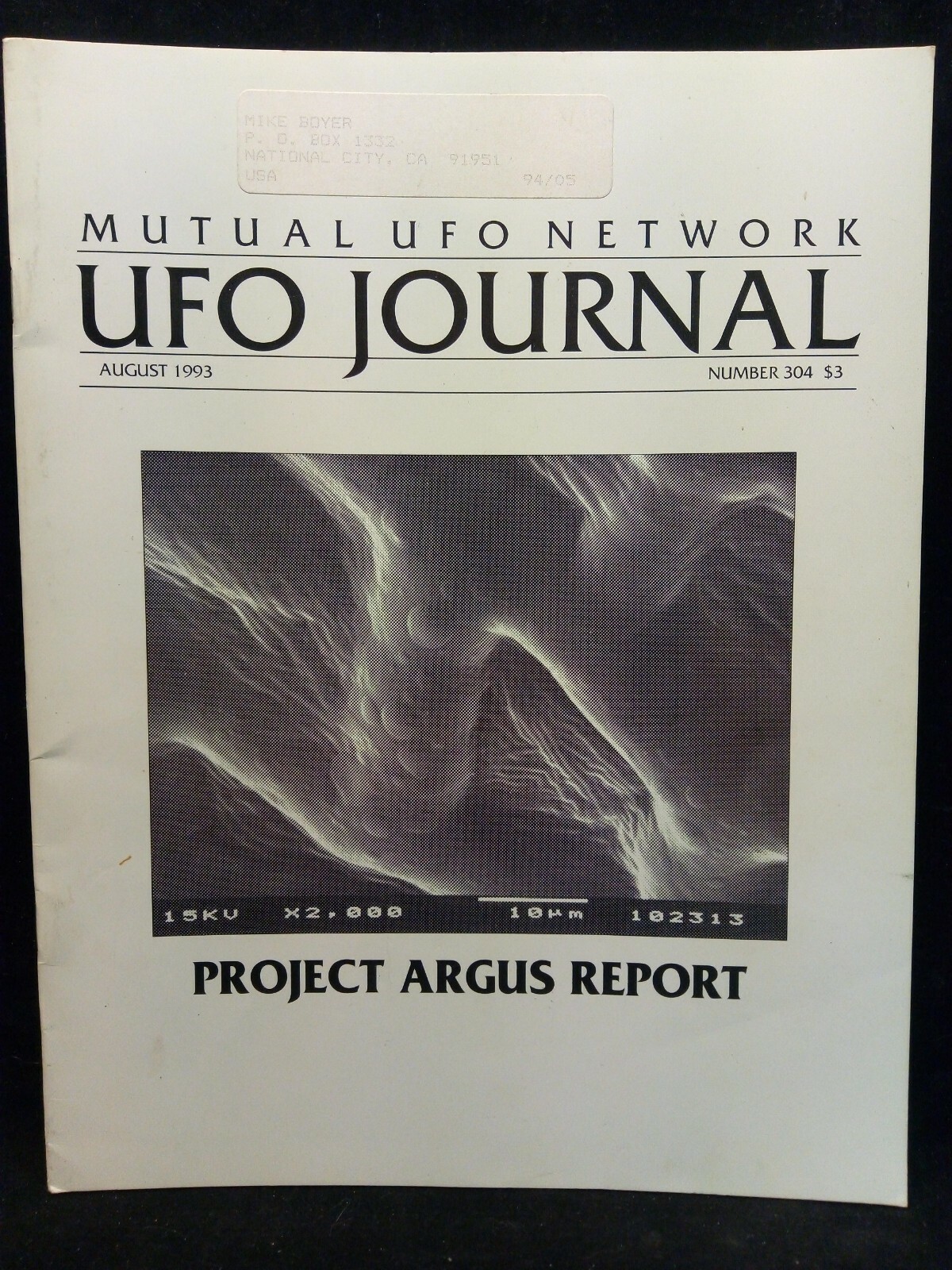 UFO Journal Mutual UFO Network MUFON Aliens Issue Number 304 August ...