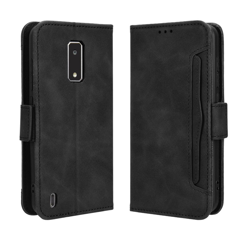 For BLU View 4 B135DL Retro Leather Card Holder Wallet Case + Screen ...