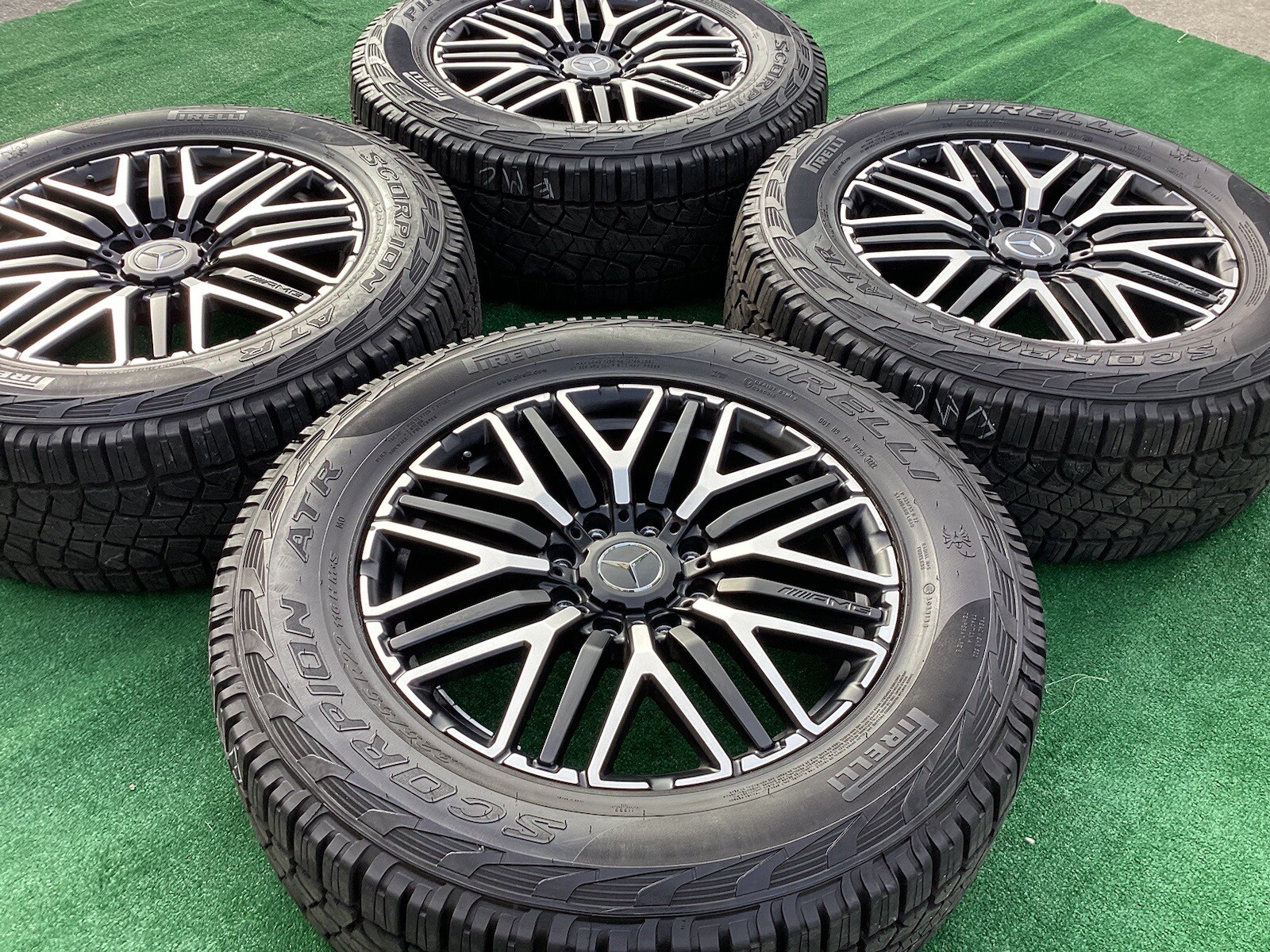 Mercedes Squared G63 2023 OEM Factory Wheels G63 4X4 Pirelli Tires TPMS ...