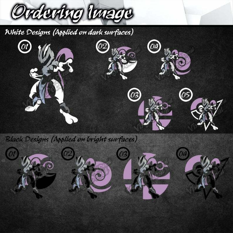 Armored Mewtwo Pokemon Vinyl Decal Sticker (Nintendo Car Laptop PC ...