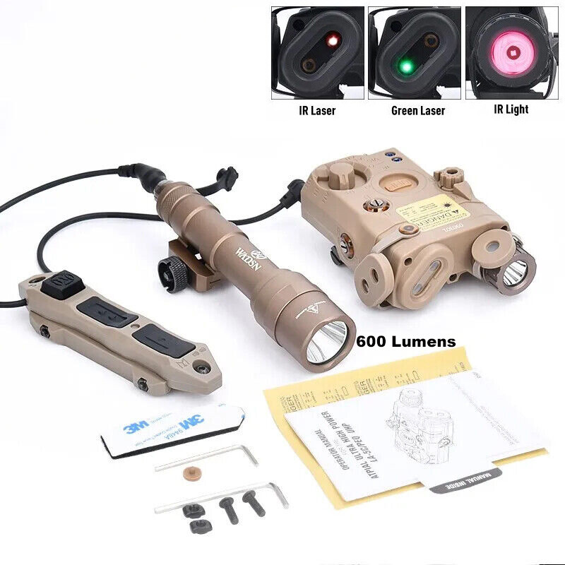 Tactical PEQ 15 IR Illuminator Red Green Blue IR Laser Aiming Sight ...