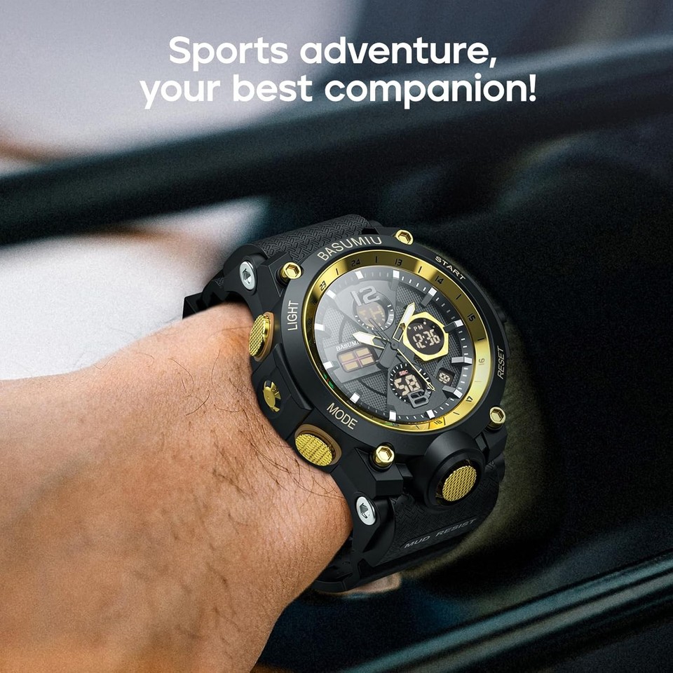 Mens Sports Wrist Watches Analog Digital Tactical Military Watch ...