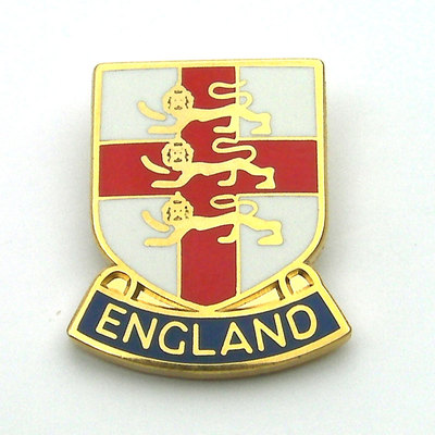 ENGLAND BADGE 3 LIONS SHIELD LAPEL - Cross of St George, Flag ...