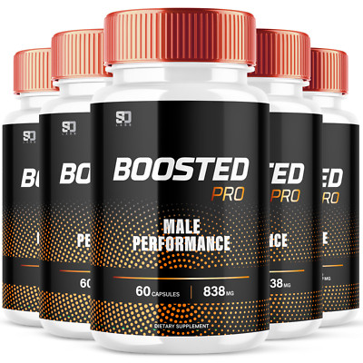 (5 Pack) Boosted Pro Male Performance Capsules, Boosted Pro Men (300 ...