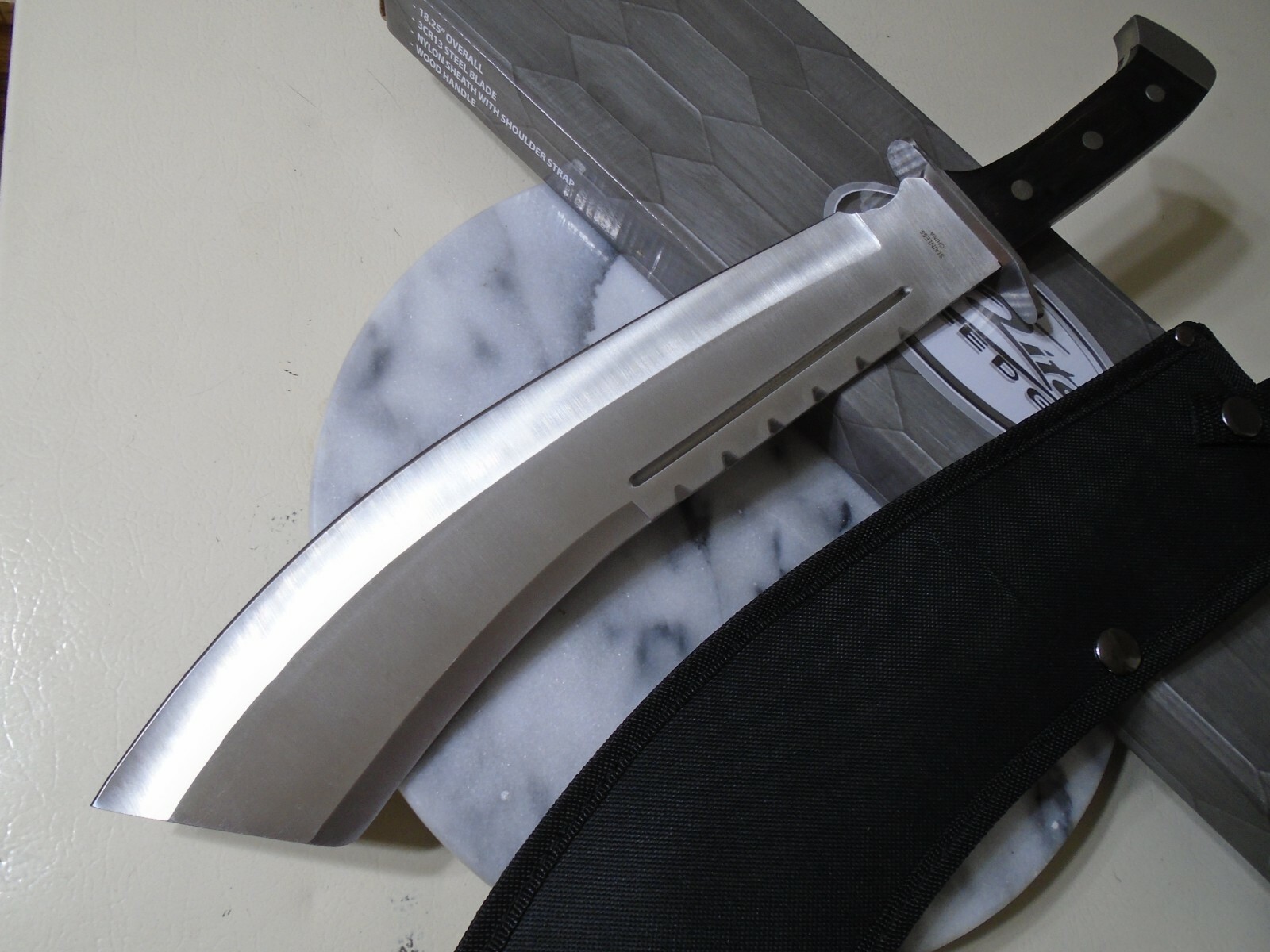 Rite Edge Huge Brimstone Machete Sword Chopper Knife Full Tang Fixed ...