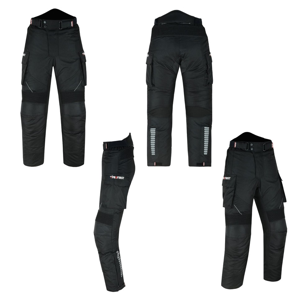 WATERPROOF CE ARMOURED Motorcycle Trousers Thermal Lined Riding Pants ...