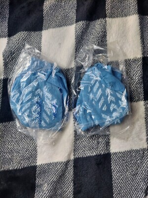 LOT 2 PR LSL MEDICAL NON-SLIP HOSPITAL SLIPPERS SOCKS L LATEX FREE BLUE ...