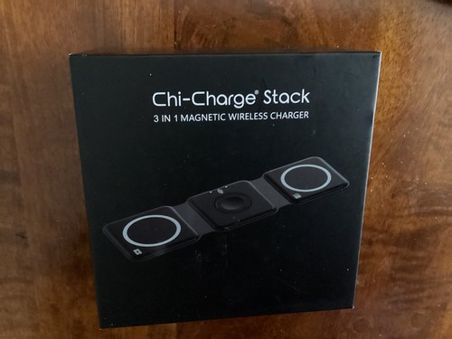 New Chi-charge Stack Magnetic Wireless Charger Black | eBay