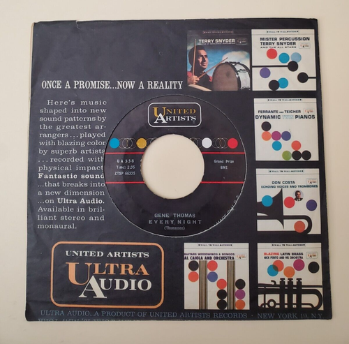 Gene Thomas EVERY NIGHT / SOMETIME (ROCK N ROLL 45) #338 PLAYS VG++ NO ...